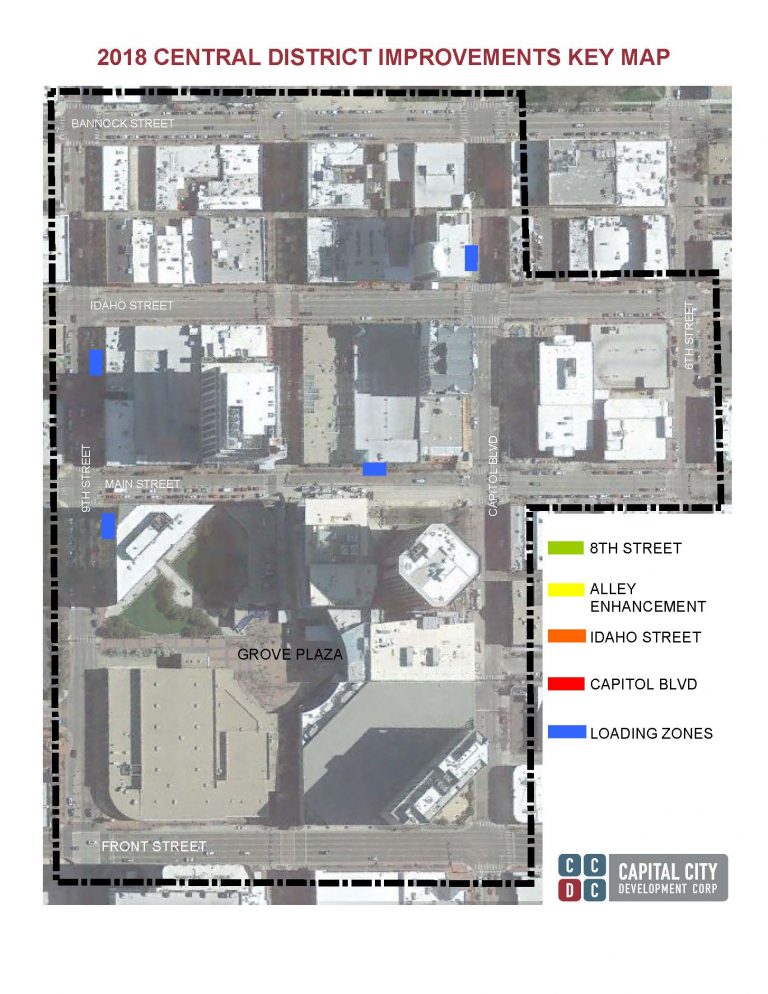 Central District Improvements Map - CCDC Boise